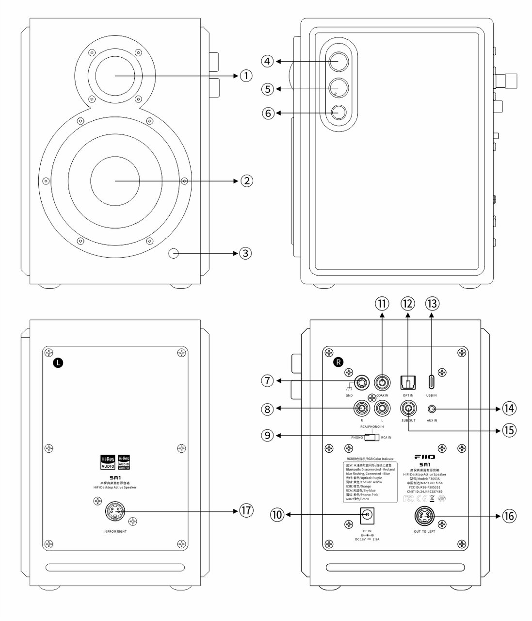 5. SA1的按键接口说明-FIIO---BORN FOR MUSIC