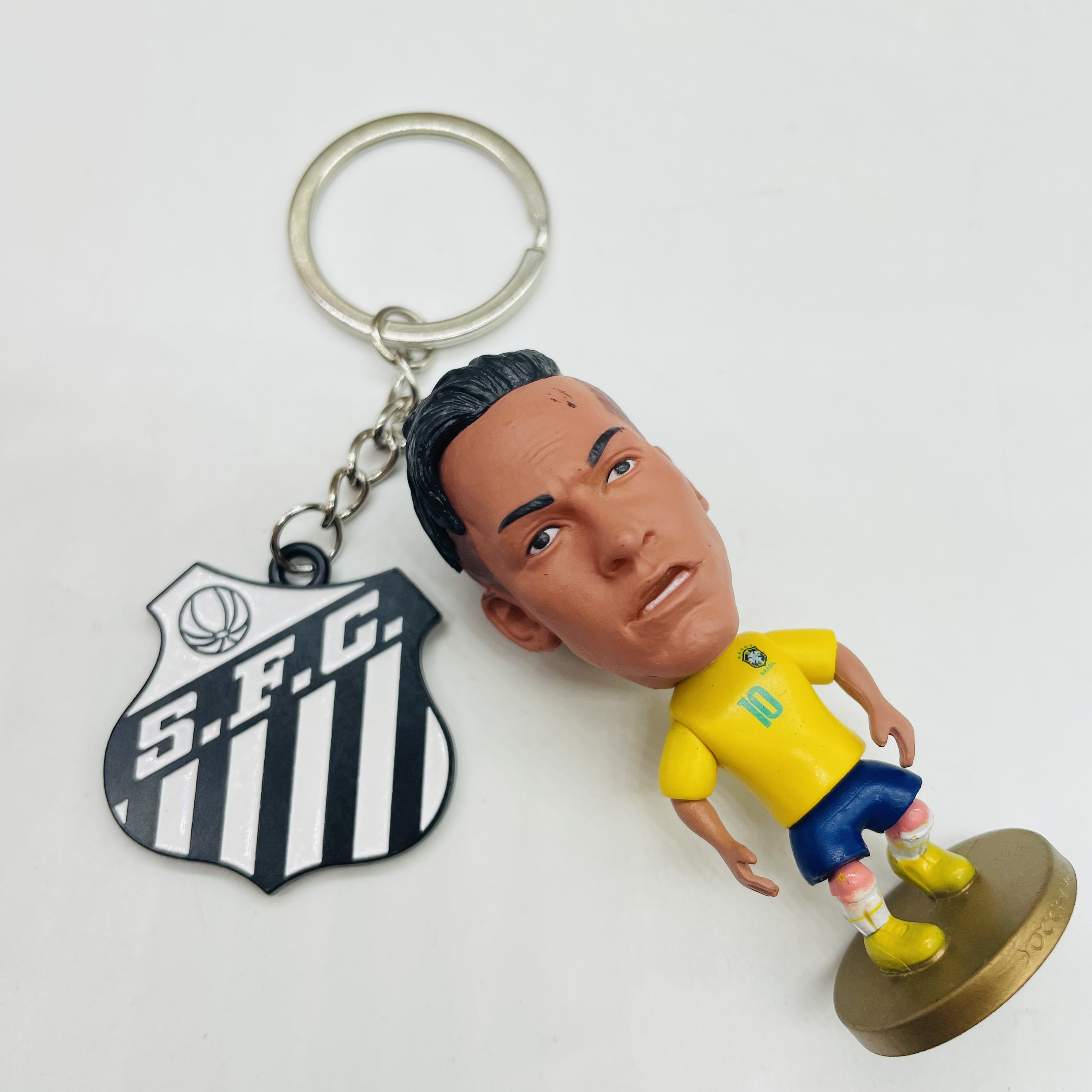 Soccerwe Santos Football Club Neymar Badge Keychain 3cm Size Colored ...