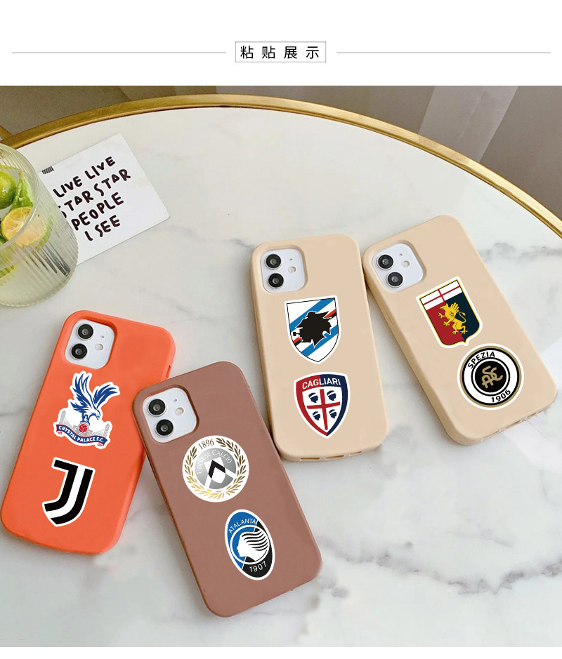 B Type 50pcs football club logo stickers-soccerwe