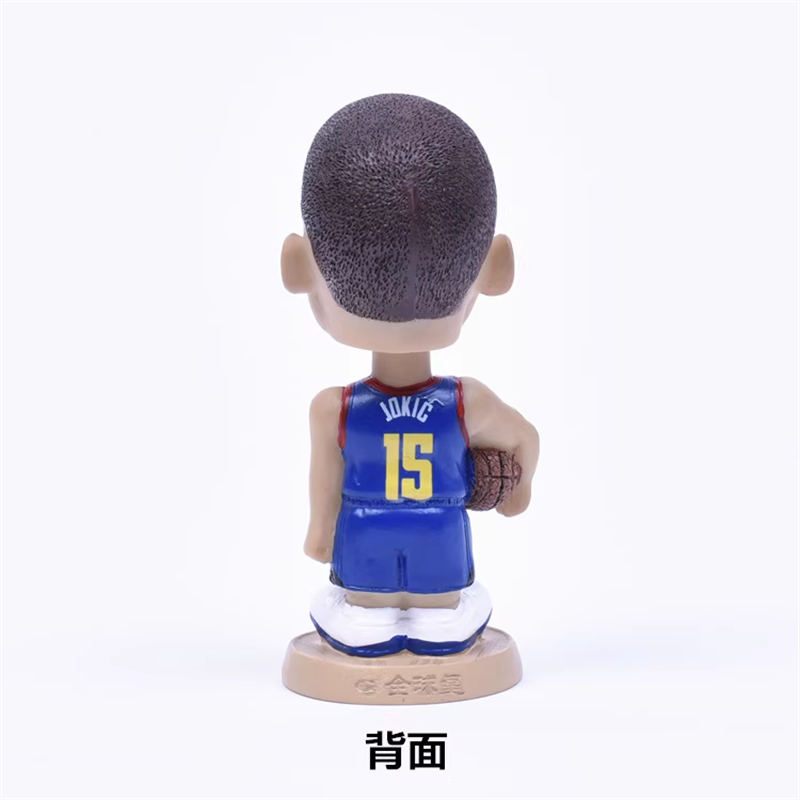 Soccerwe NBA Denver Nuggets Dolls 15# Nikola Jokic blue Kit 10 cm ...