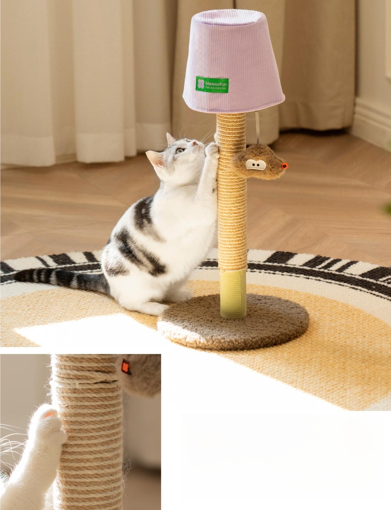 The Luminary Kitty Lamp Post Cat Scratching Tower! -Puffuny