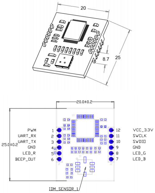 MEMS NH3 sensor module for Ammonia-Jinan Rainbow Technology