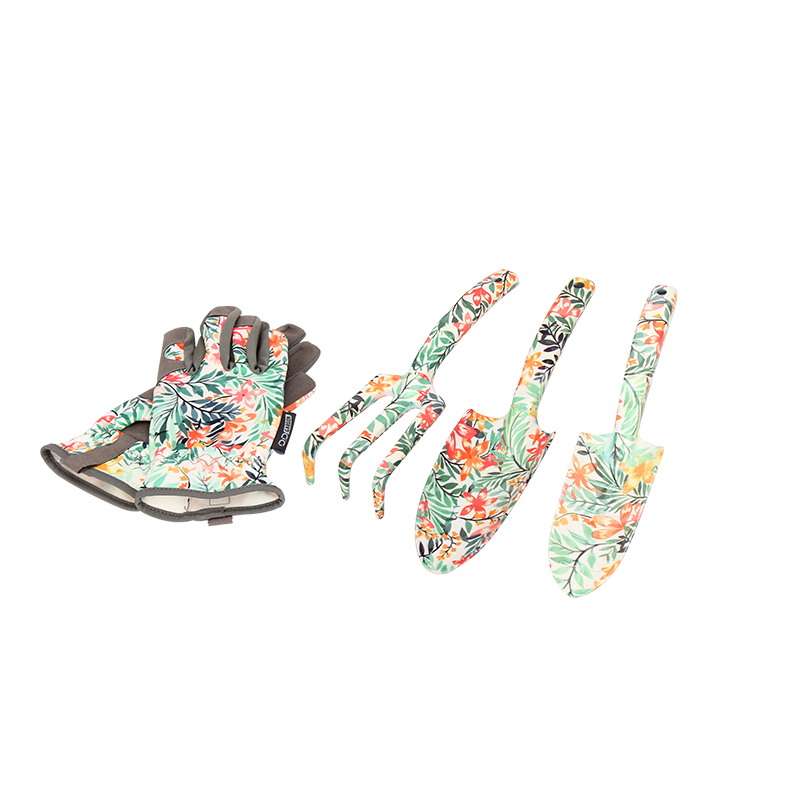 4 PCS Floral Print Garden Tools Set-D&D GARDEN TOOLS