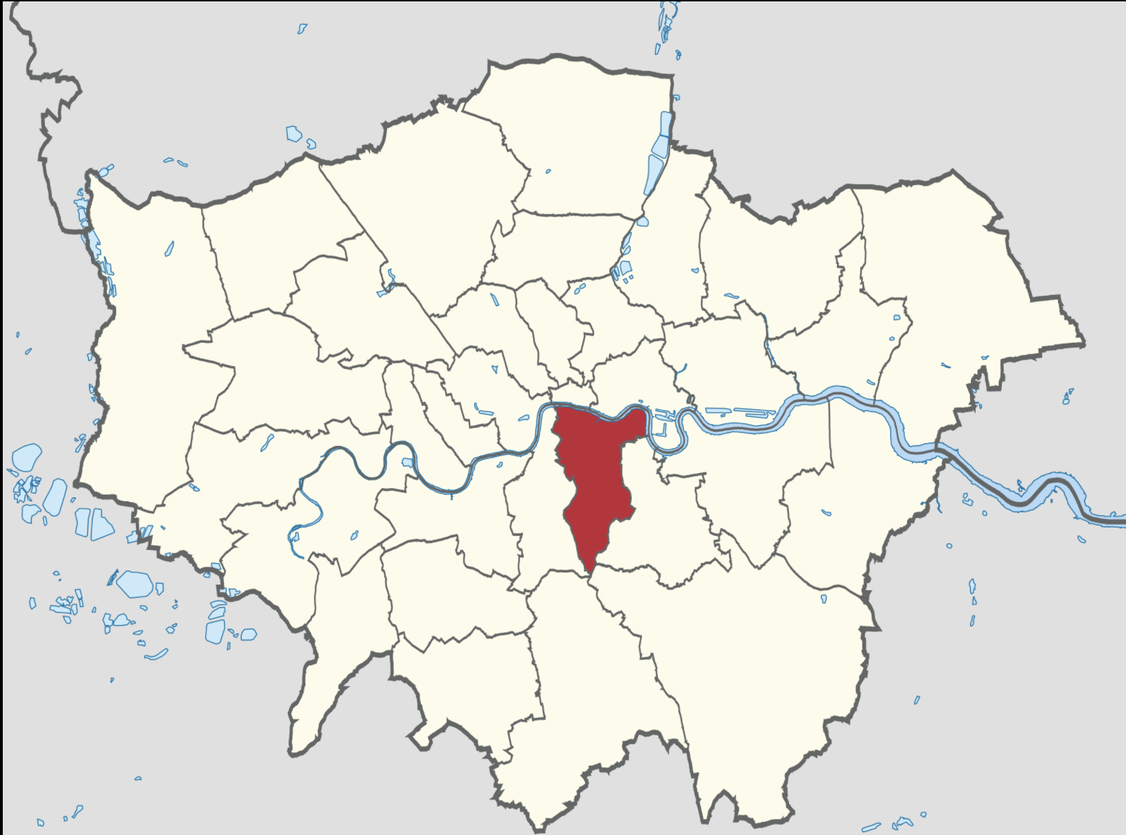 London borough of Southwark: Tower Bridge, the Shard and City Hall are ...
