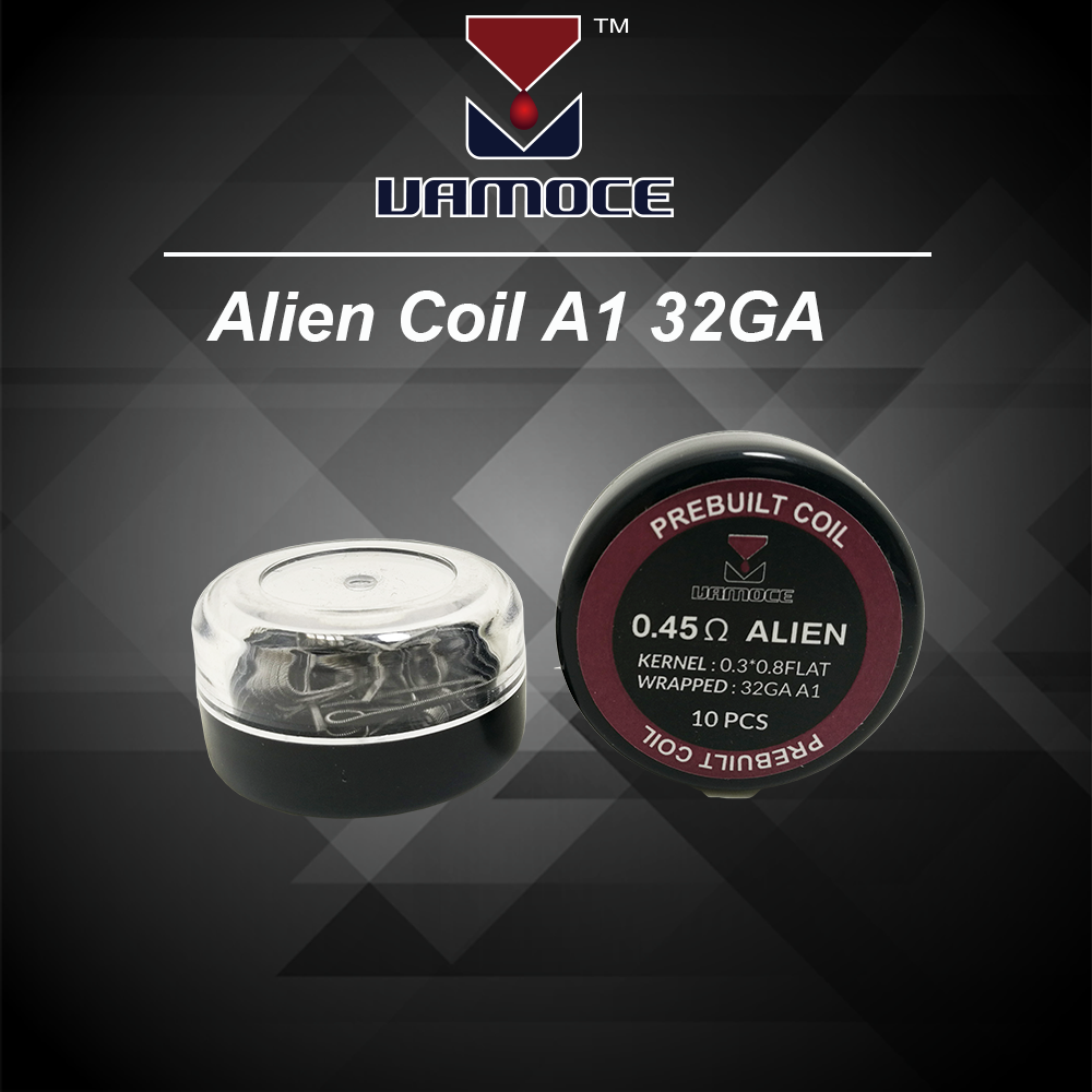 Electronic Cigarette Prebuilt Coil 32GA 0.45ohm Alien Coil-VAMOCE