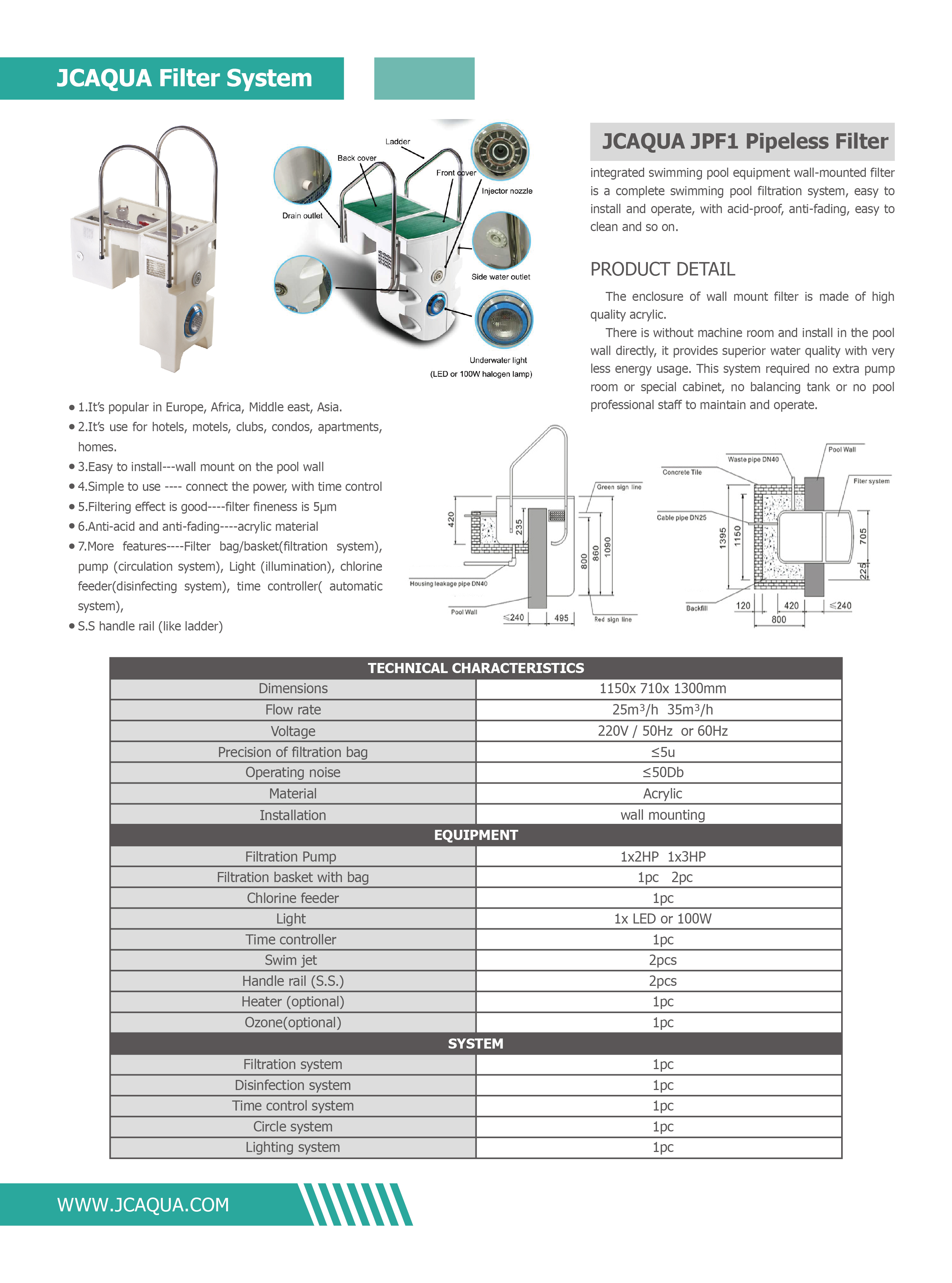 JPF1 Pipeless Filter-JCAQUA