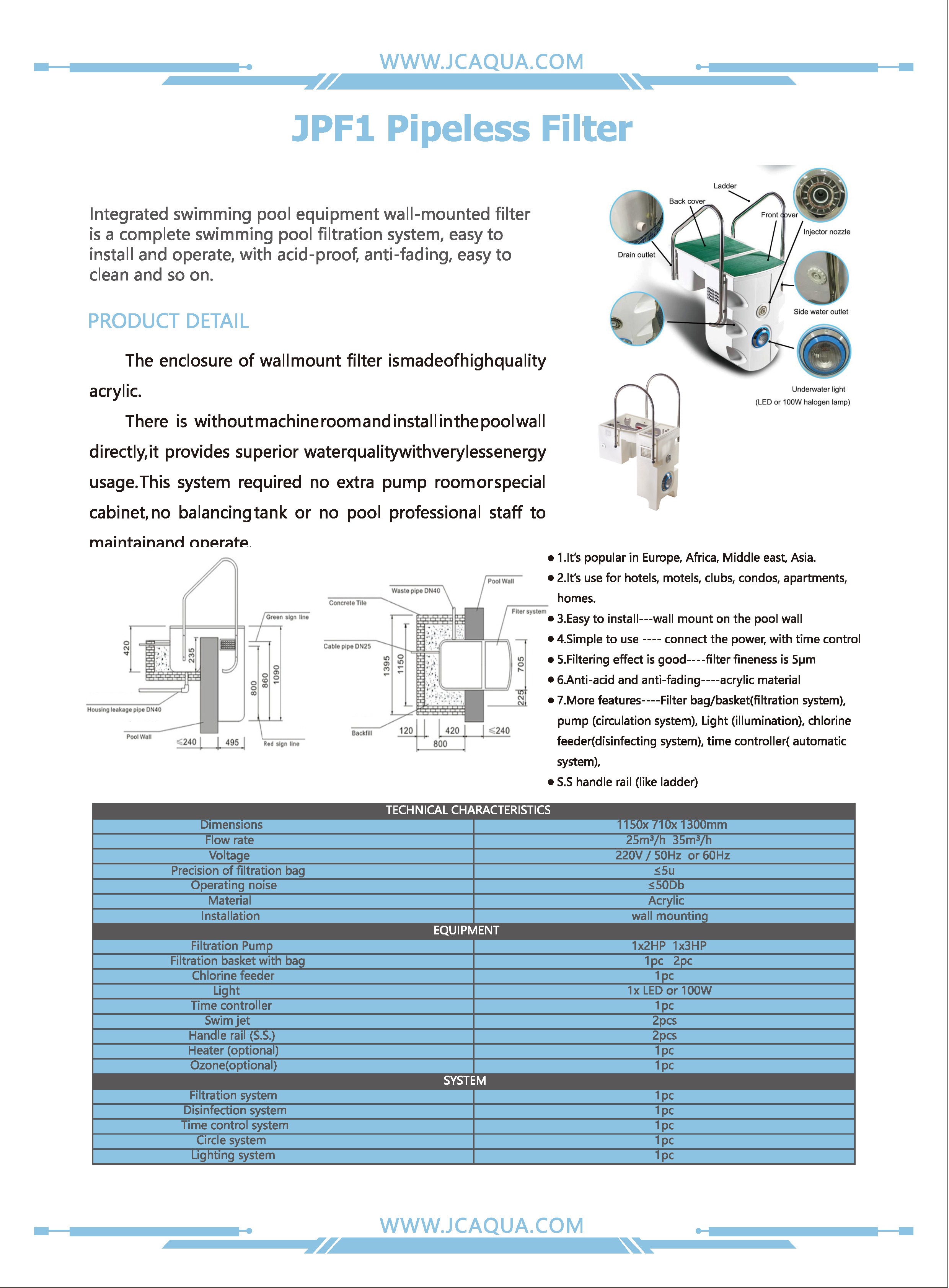 JPF1 Pipeless Filter-JCAQUA