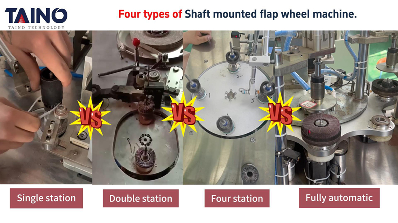 Four different Shaft mounted flap wheel machine-Taino abrasives