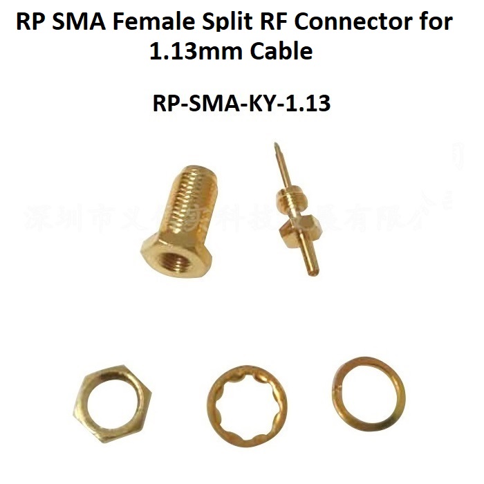 RP-SMA-KY-1.13 SMA Female Connector Bulkhead Connector Crimp SMA RF ...