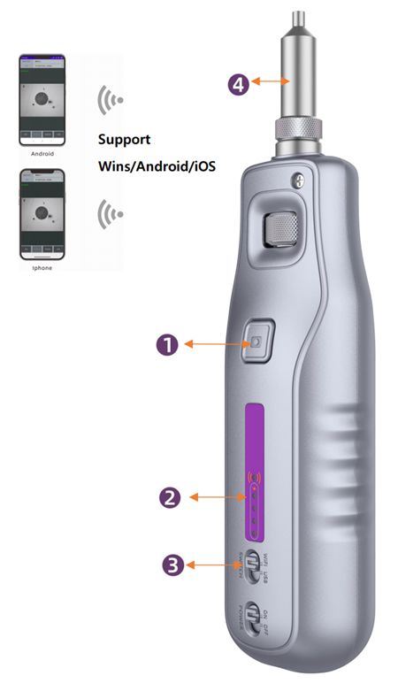Fiber Optic Video Scope (Portable WiFi Probe with Auto Analyze)-FlyingFiber