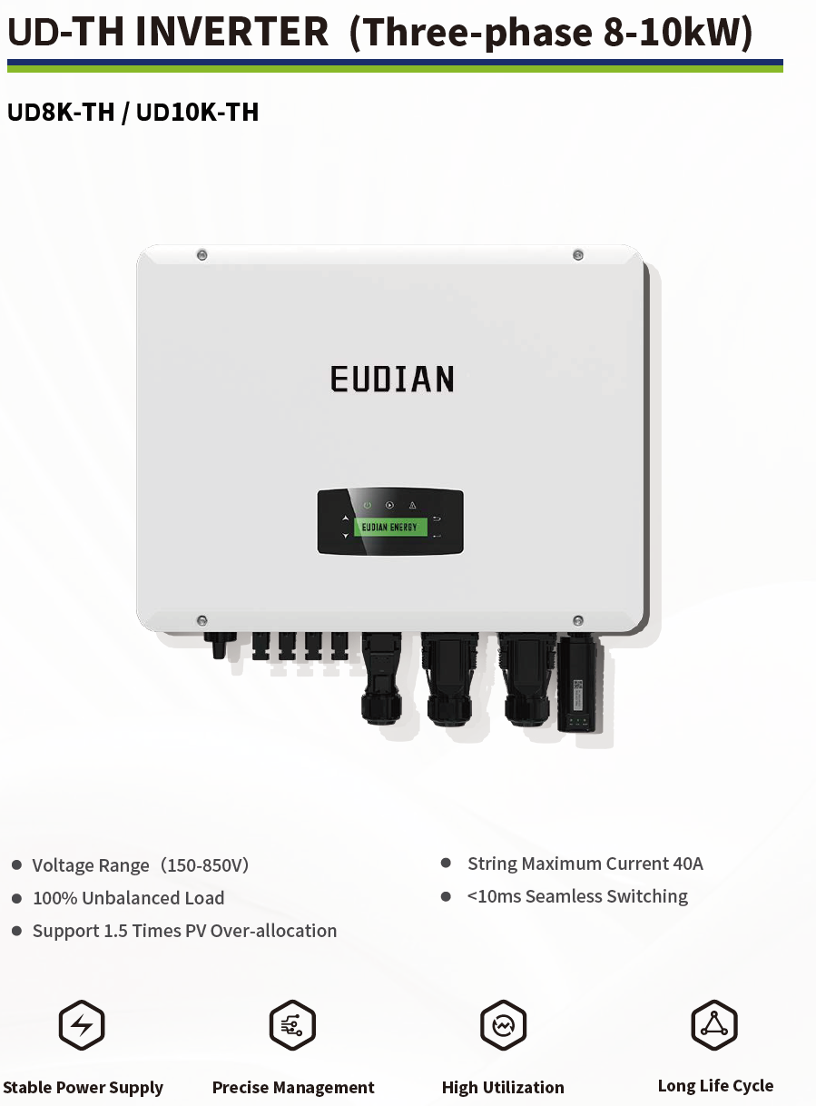 Hybrid UD-TH INVERTER Three-phase 8-10KW-EUDIAN