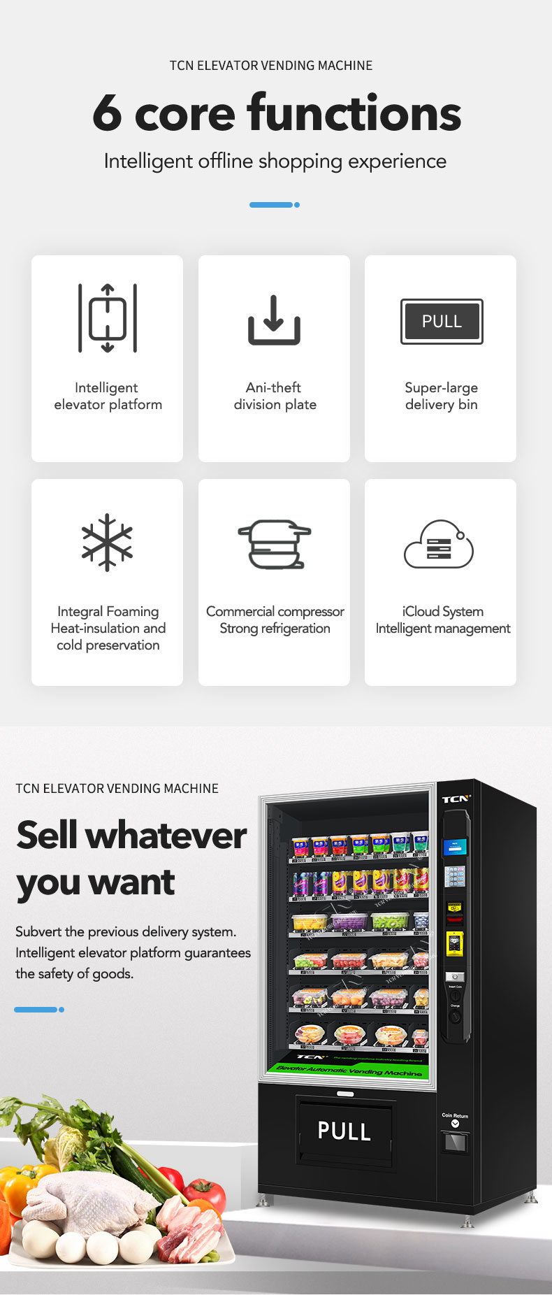 Fresh fruits vending machine