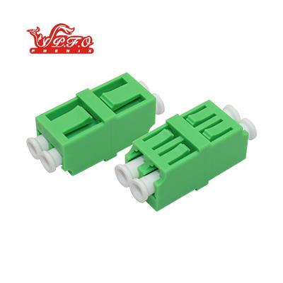 LC/APC to LC/APC Duplex OS2 Single Mode Symmetrical Type Fiber Optic Adapter without Flange ...