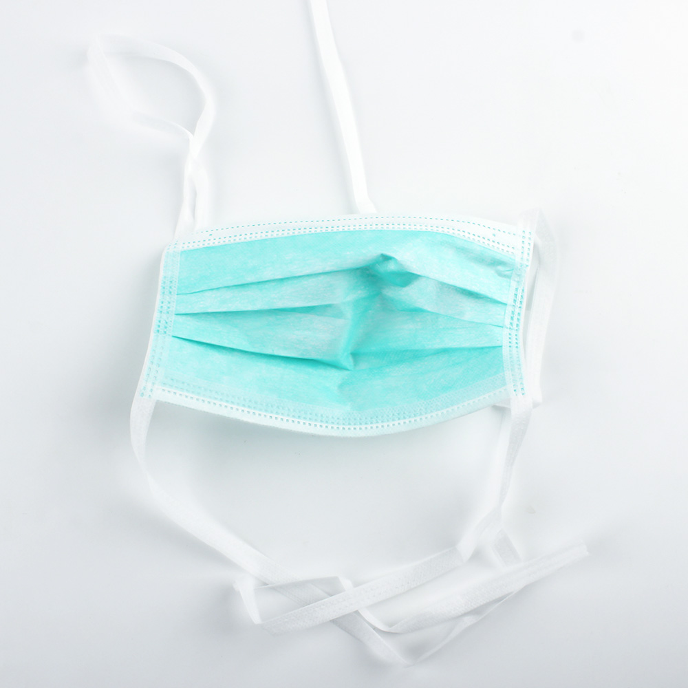 Green Tie-on Face Masks Disposable Made in China, Type ⅡR EN14683 ...