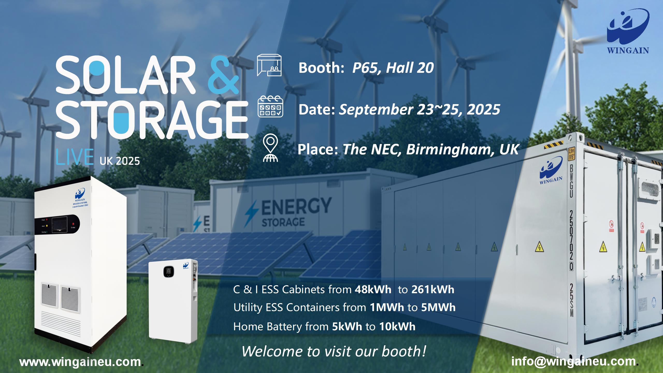 Join Us at Solar Storage Live UK | September 23-25, 2025.-企业官网