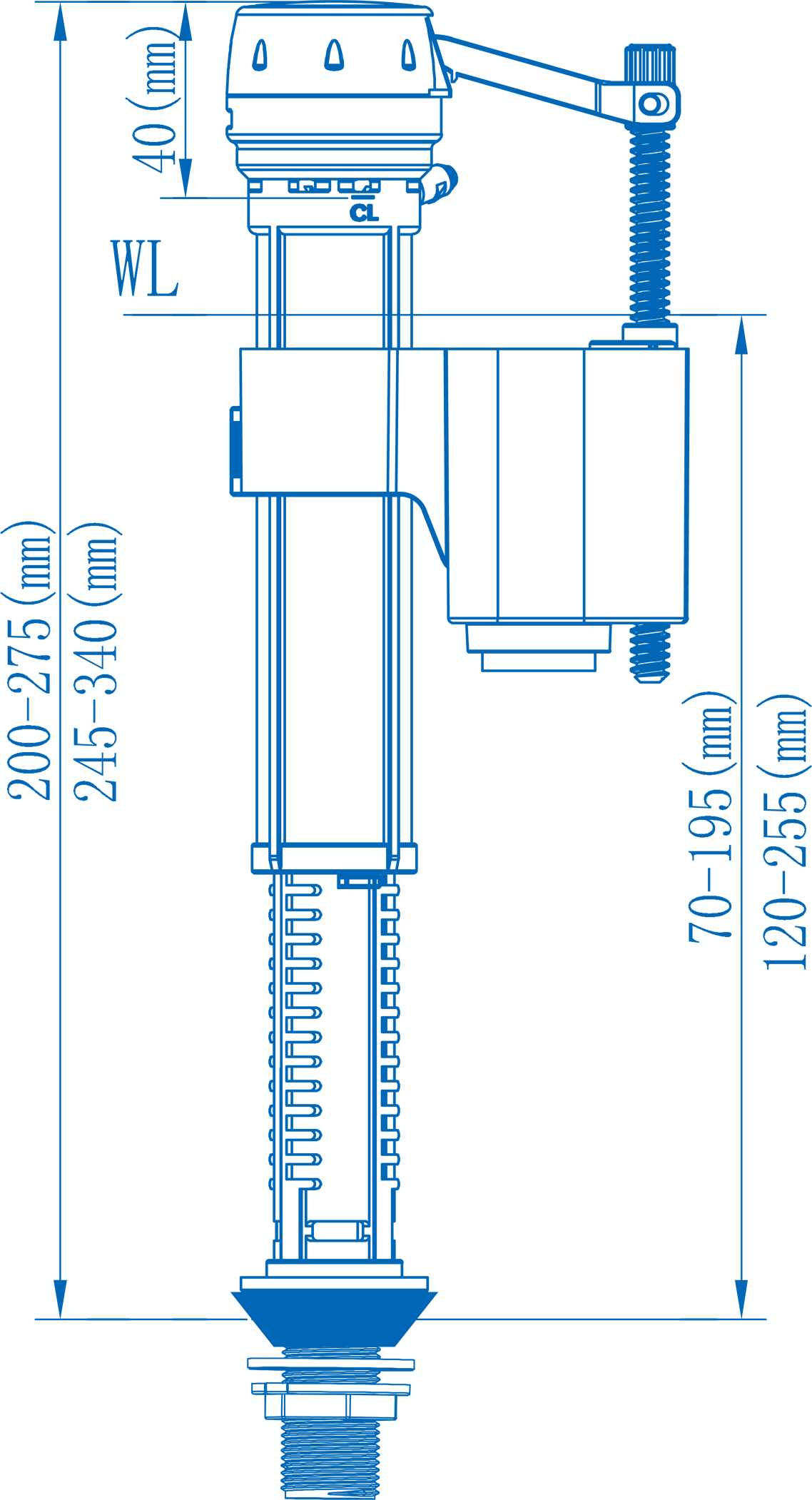 J10E41A adjustable height bottom inlet valve-XIAMEN BQM SANITARY AND ...